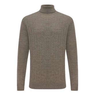 Gentiluomo Col Roul&eacute; - Homme - Pulls - Brun - Taille: XL