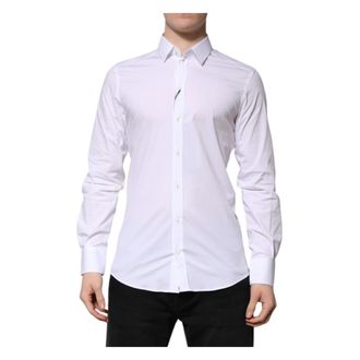 Dolce & Gabbana Wei&szlig;e Baumwolle Gold Formelles Hemd - - Shirts - Herren - Wei&szlig; - 5XL
