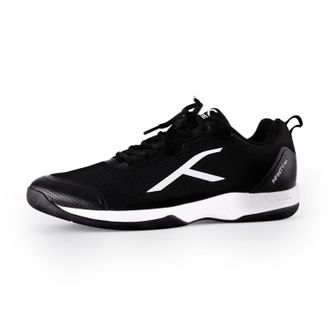 Hundred Infinity Pro Non-Marking Professional Badminton Shoe for Men (Black White,EU 45 UK 11 US 12) Material: Polyester Mesh Suitable for Indoor Tennis Squas