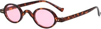 Generic Lunettes De Soleil &Agrave; Petite Monture For Hommes Et Femmes, Verres D&eacute;coratifs For Les F&ecirc;tes En Plein Air Vacances(Pink)