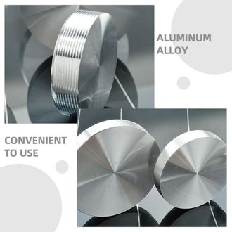 Artibetter Runde Aluminiumscheiben 4 St&uuml;ck Metall Rundscheibenadapter f&uuml;r Glas Tischplatten und Vitrinen Einfache Montage f&uuml;r Beistelltische und Couchtische