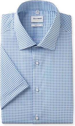 Olymp Level Five, Body Fit, Kurzarmhemd mit Print und Stretch in