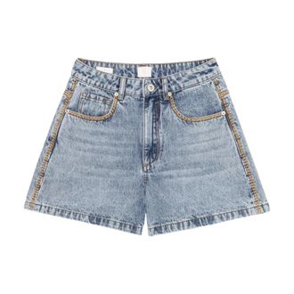 Gianni Lupo Femme, Shorts, Bleu, Taille: W29 Denim Shorts