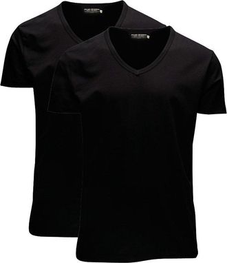Jack & Jones Jack & Jones Herren V-Neck T-Shirt Basic 12059219 2er Pack, Gr&ouml;&szlig;e:XXL;Farbe:black