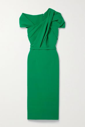 SAFiYAA Dania Midikleid Aus Cady - Gr&uuml;n