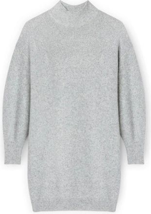 Motivi Femme, Robes, Gris, Taille: 36 FR Robe en maille regular avec strass