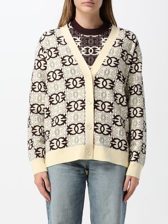 Pinko Jacquard-Cardigan aus Viskosemischung mit Love Birds-Logo