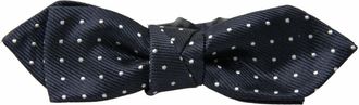 Dolce & Gabbana Homme, Accessoires, Bleu, Taille: ONE Size Papillon Papillon Ajustable en Soie &agrave; Pois