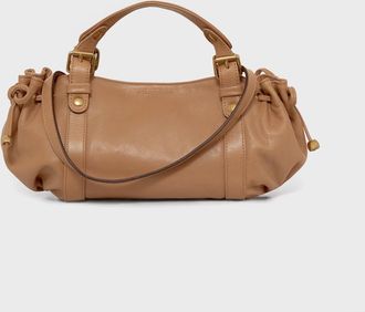Gerard Darel Mini sac &agrave; main en cuir - 12H - Caramel