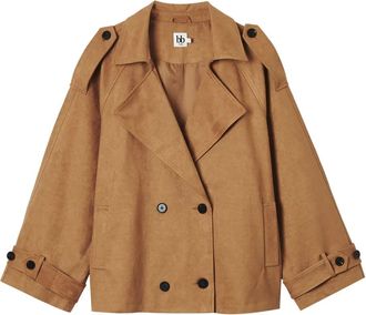 B+ab trench court à boutonnière croisée - Marron