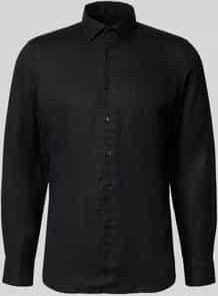 Seidensticker Slim Fit Business-Hemd aus Leinen mit Kentkragen