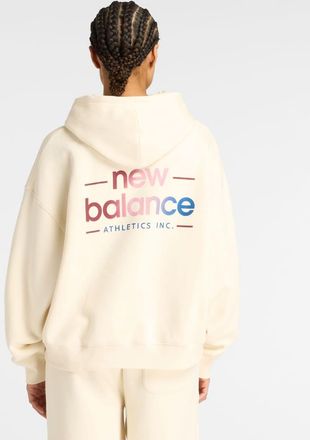 New Balance Reimagined - Sweat à capuche oversize en polaire - Beige-Brown