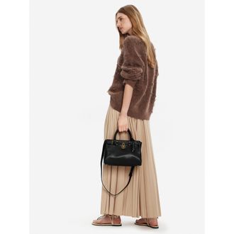 Tommy Hilfiger Handtasche Tommy Hilfiger American Icon Mini Tote Leather AW0AW17926 Schwarz