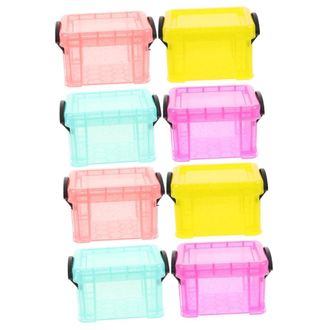 Valiclud 8stücke Kleine Aufbewahrungsboxen Mit Deckel Teiliges Pastellfarben Stapelbar Und Transparent Für Perlen Bastelbedarf Schmuck Und Kleine Gegenstände A