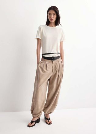 Mango Kurzarm-Strickjersey ecru - Damen - XXS - MANGO