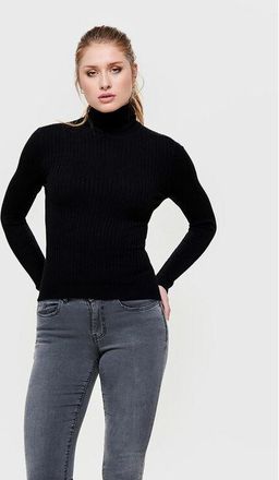 Only Rollkragenpullover Karol 15165075 Schwarz Slim Fit