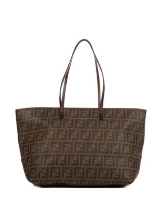 Fendi sac cabas &agrave; motif monogramm&eacute; FF - Marron