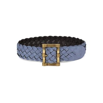 Etro Femme, Accessoires, Bleu, Taille: 80 CM Reversible Belt Suede Weave