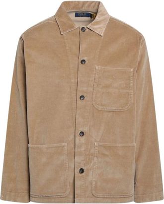 Polo Ralph Lauren Surchemise utilitaire en velours c&ocirc;tel&eacute; - Homme - Vestes - Beige - Taille: S