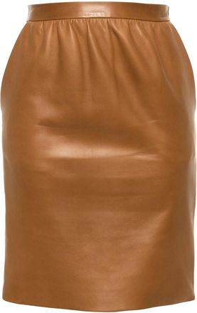 Saint Laurent Leather Pencil Skirt