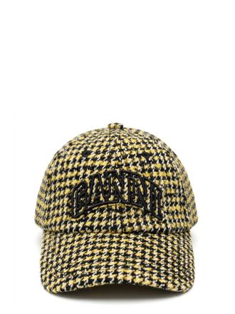 Ganni Woollen Check Cap