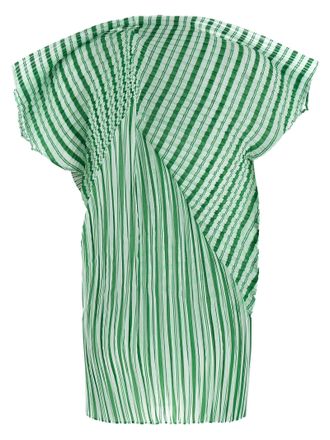 Issey Miyake Womens Bicolor Polyester Pattern Shirt