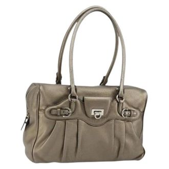 Ferragamo Sac &agrave; main en cuir Pre-owned - Femme - Pre-owned - Brun - Taille: ONE Size