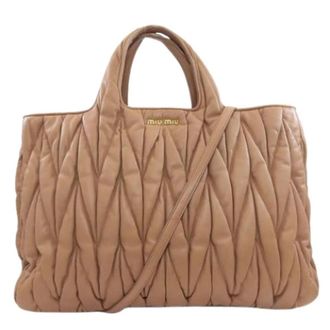 Miu Miu Pre-owned Lammfell Tote Bag - - Pre-owned - Damen - Braun - ONE SIZE