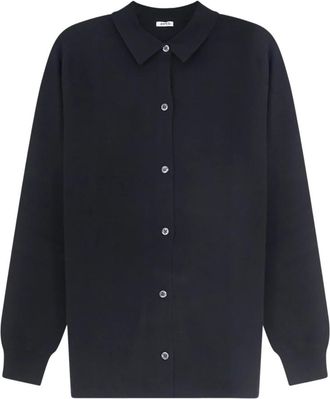 Aspesi Femme, Pulls, Noir, Taille: 42 FR Cardigan &agrave; col classique
