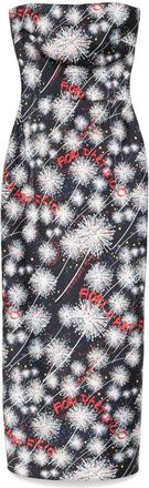 Alessandro Enriquez Midikleid mit Feuerwerks-Print - Schwarz