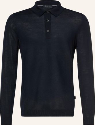 Maerz Maerz Muenchen Strick-Poloshirt blau