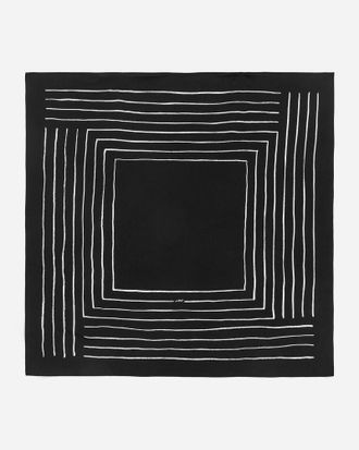 Arket Bedrucktes Seidentuch -Schwarz