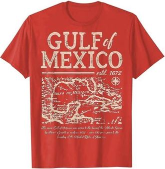 Generic Hauts &agrave; manches courtes pour femmes du Golfe du Mexique 2025 T-shirts d&eacute;contract&eacute;s tendance vintage coupe ample mignon graphique &eacute;l&eacute;gant pour sortir p