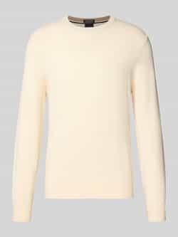 HUGO BOSS Pullover aus Wolle Kaschmir mit Rippabschl&uuml;ssen