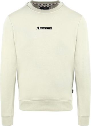 Aquascutum Sweatshirt f&uuml;r Herren, Gerippter Kragen, Baumwollmischung, Regul&auml;r (Butterfarben)