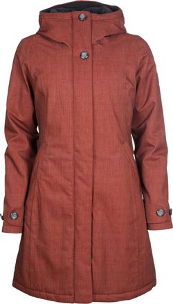 ELKLINE Damen Wintermantel wasserdicht Grace | Winterjacke warm halblang tailliert | 2019055, Farbe:burnt red, Gr&ouml;&szlig;e:46
