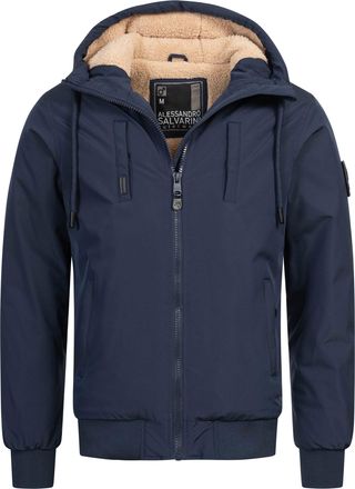 Alessandro Salvarini Herren Winterjacke AS-431 - Warm, Mit Teddyfellfutter & Kapuze