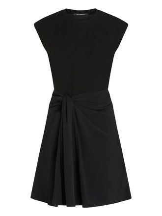 Karl Lagerfeld robe à empiècements contrastants - Noir