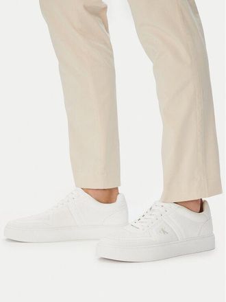 Calvin Klein Sneakers Classic Cups Laceup Knit HM0HM02130 Wei&szlig;