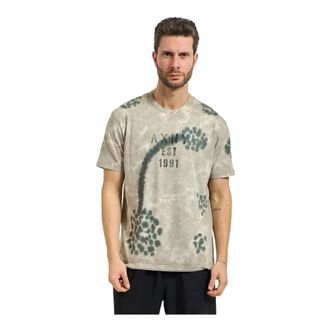 A|X Armani Exchange Homme, Tops, Gris, Taille: XL T-shirt Coupe Standard avec Logo Avant