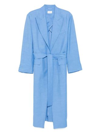 P.A.R.O.S.H. manteau à taille ceinturée - Bleu