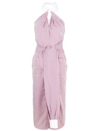 Moschino robe-chemise &agrave; design d&eacute;structur&eacute; - Rouge