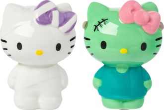 Silver Buffalo Sanrio Hello Kitty Halloween Salz- und Pfefferstreuer aus Keramik, 12,7 x 5,1 x 8,9 cm (L x B x H)