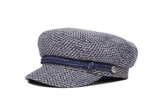 Brixton Fiddler Chapeau de p&ecirc;cheur Casquette Newsie, Bleu Marine/Mauve d&eacute;lav&eacute;, L Homme