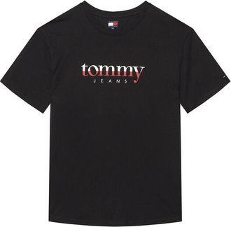 Tommy Jeans T-Shirt DM0DM21978 Schwarz Regular Fit