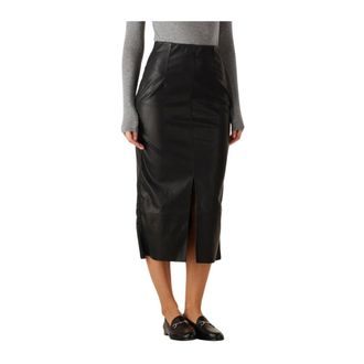 Knit-ted Pogy Midirock - - Skirts - Damen - Schwarzk - S