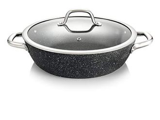 Tescoma Tiefe Bratpfanne PRESIDENT Stone mit Deckel ø 28 cm