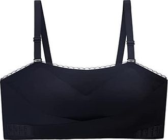 Feoya Femme Soutien Gorge sans Bretelles Anti-Glissant Pas de Armatures Minces Grande Taille Bandeau Push Up Invisible Bra Dos Nu - 5XL