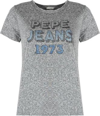 Pepe Jeans London Bibiana T-Shirt - - Tops - Damen - Grau - S