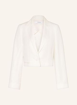 Comma Comma Blazer Mit Leinen weiss